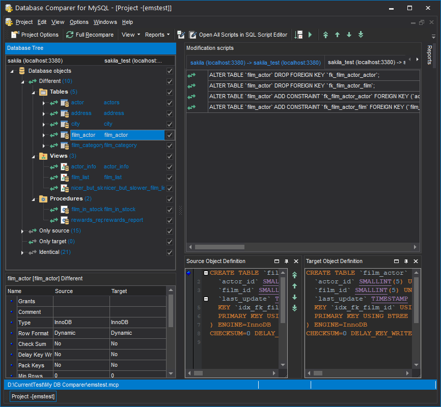 DB Comparer for MySQL v 5.0 released | SQLManager