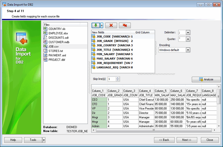 Data Import For Db2 Sqlmanager