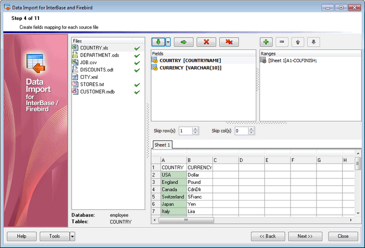 Data Import for InterBase/Firebird | SQLManager